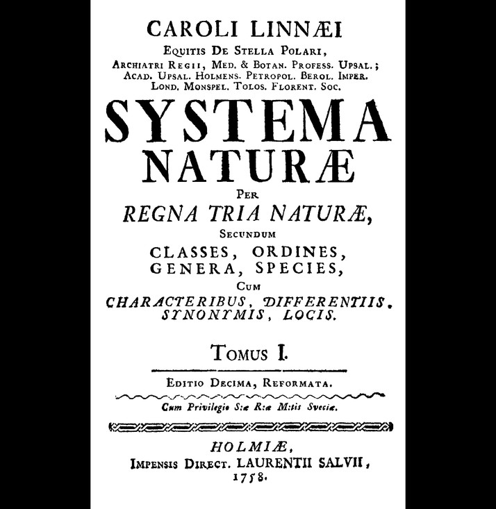 Linnaeus Systema Naturae 1758.jpg | Natuurwijzer